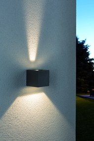 Paulmann 18000 Special Line Cybo, šedé nástěnné svítidlo s možností úpravy úhlu svícení, 2x3W LED 2700K, výška 8cm, IP65