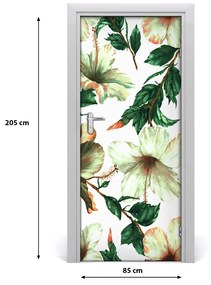 Samolepící fototapeta na dveře Hibiskus 85x205 cm