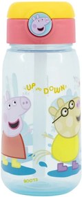 Plastová láhev na pití s brčkem a víčkem Prasátko Peppa - 510 ml