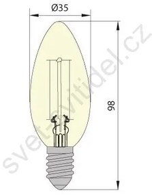 Brilum LED žárovka LEDSTAR CLASIC E14/5W/230V 3000K B3138