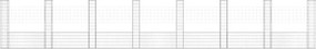 Gabionový koš ve tvaru U s 8 sloupky železo 860 x 20 x 150 cm 151288