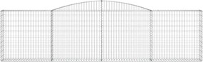 Klenuté gabionové koše 7 ks 400x30x100/120cm pozinkované železo 3146871