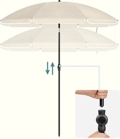 Slunečník SOLARA, Ø200 cm, béžová SongmicsHome