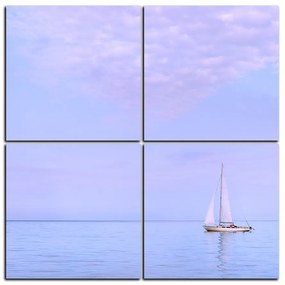 Obraz na plátně - Plachetnice na moři - čtverec 3248E (60x60 cm)