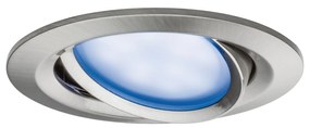 Paulmann 92965 ZigBee LED Nova Plus Coin, sada zapuštěných bodovek 3x3.5W RGBW kartáčovaný hliník