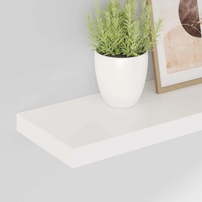Plovoucí nástěnné police 2 ks lesklé bílé 80x23,5x3,8 cm MDF 323752
