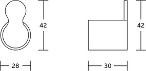 Mexen Base, držák na ručník, 1-háček, černá - zlatá, 7088235-57