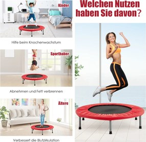 Costway Φ97 cm Mini trampolína Fitness trampolína Skládací dětská trampolína