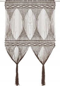 Fionshop 262763989 Macramé závěs taupe 140 x 240 cm bavlna