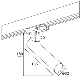 Argon 4353 - LED Bodové svítidlo do lištového systému ELBRUS LED/4,5W/230V bílá