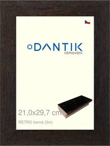 DANTIK rámeček 21x29,7 | RETRO černá (Sklo Čiré)