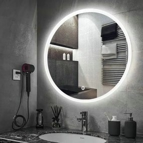 Tutumi Zrcadlo ⌀100 cm s regulovatelným LED osvětlením HOM-70005