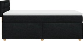 Box spring postel s matrací černá 100 x 200 cm textil 3288907