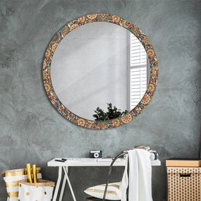 Kulaté dekorativní zrcadlo Ilustrace květu fi 100 cm