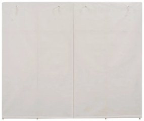 Šatní skříň bílá 200 x 40 x 170 cm textil - Default Title