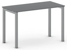 Kancelářský stůl PRIMO SQUARE, 120x60 cm, šedostříbrná podnož, grafit