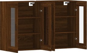 Nástěnné skříňky 2 ks hnědý dub kompozitní dřevo 3197912