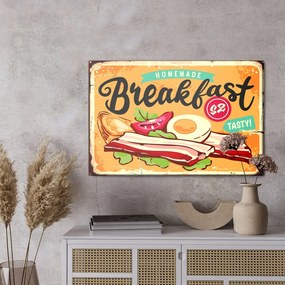 Obraz Anglická Snídaně V Retro Stylu Nedostatek Nedostatek Plátno Canvas 90x60