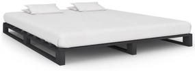 Petromila Rám postele z palet šedý masivní borovice 200 x 200 cm