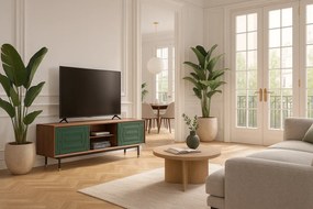 TV stolek Stilig ST153 200 cm ořech/zelený
