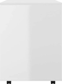 vidaXL Skříňka na kolečkách 60 x 53 x 72 cm dřevotříska [808464] Barva: Bílá