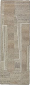 Šedobéžový ručně tkaný vlněný běhoun 80x300 cm Lira – Flair Rugs