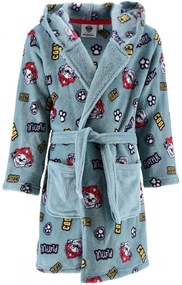 Dětský / chlapecký coral fleece župan s kapucí Tlapková patrola - Paw Patrol - motiv Marshall, EU 98 Modrá
