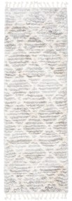 Kusový koberec shaggy Atika světle šedý atyp 60x200cm