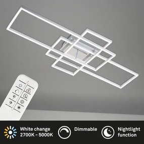 Brilo - LED Stmívatelný přisazený lustr FRAME LED/51W/230V chrom + DO