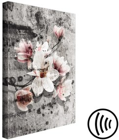 Obraz Květiny v šeru (1-dílný) - Magnólie v rustikálním světle