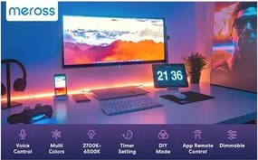 Meross MSL320PHK / LED pásek / RGBWW / 5 m / Wi-Fi / HomeKit, Alexa, G