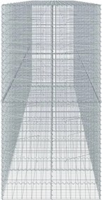 Gabionový koš s víkem 800 x 100 x 200 cm pozinkované železo 3295239