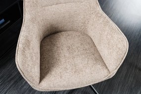 Designová otočná židle Rahiq šampaňská