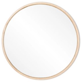 Nástěnné zrcadlo s rámem z masivního dubového dřeva Gazzda Look, ⌀ 27 cm