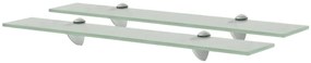 Plovoucí police 2 ks sklo 60 x 20 cm 8 mm 3051537