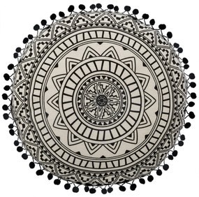 Dekorativní polštář, kulatý, DELHI, O 33 cm,