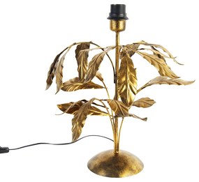 Vintage stolní lampa starožitná zlatá 40 cm bez stínidla - Linden