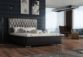 Čalouněná postel SIENA + rošt + matrace, Siena02 s krystalem/Dolaro08, 120x200