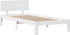 Rám postele s čelem bez matrace bílý 100x200 cm 3306824