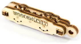 Wooden.city Wooden City 3D dřevěné mechanické puzzle 3 mechanické přívěsky na klíče