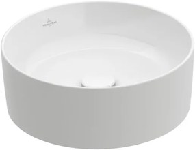 Villeroy & Boch Collaro umyvadlo na desku 40x40 cm alpská bílá bez otvoru na baterii 4A1840R1
