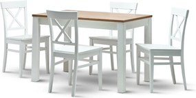 Stima Jídelní stůl CASA Mia (120 x 80 cm + 40 rozklad) – deska dub halifax tabák/ podnož bílá (vzorek z prodejny)