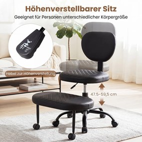 Costway Meditační židle, výškově nastavitelná kancelářská židle se zkříženýma