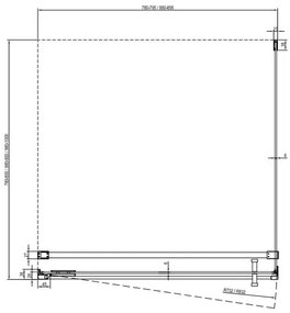 Ravak Cool Boční stěna, 100 cm, černá+transparent  COPS-100 X9VVA0300Z1