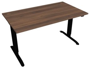 Elektr. nastavitelný stůl 140x80 - HOBIS MOTION  MS 2 1400 Dekor stolové desky: ořech, Barva kovové podnože: černá