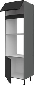 ARIA ab | vysoká skříňka 60 DPM-215 2F na vestavnou troubu a mikrovlnku | 60 cm | ANTI FINGERPRINT povrch | antracit/černá