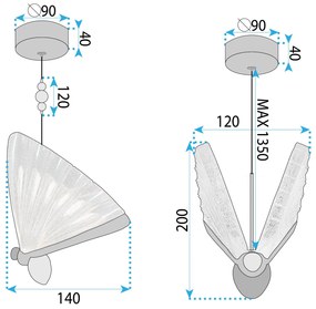 Toolight Toolight, LED závěsné svítidlo 5W, 3000K, 1000lm, LHJ105-1CP, růžové zlato, OSW-50069