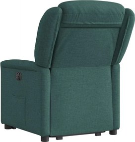 Zvedací polohovací křeslo tmavě zelené textil 3303200