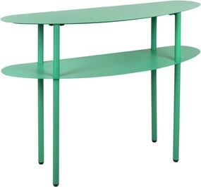 Zelený kovový konzolový stolek 28x90 cm Cool Retro – Leitmotiv