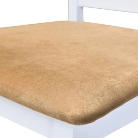 Barový stůl a židle sada 3 kusů masivní dřevo hnědo-bílá - Default Title